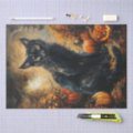 Spooky Black Cat Halloween Decoupage Tissue Paper | Zazzle