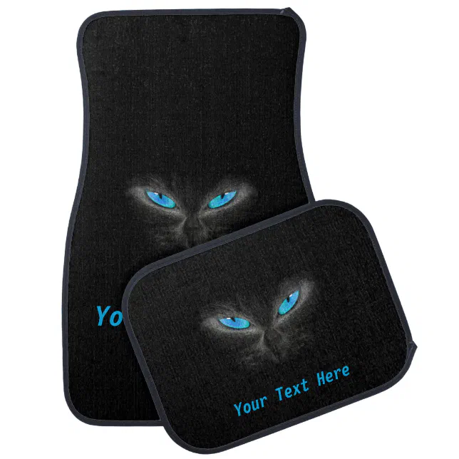 Spooky Blue Eyed Cat Full Set Car Floor Mats | Zazzle