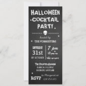 Spooky Chalkboard Halloween Cocktail Party Invitation | Zazzle