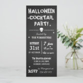 Spooky Chalkboard Halloween Cocktail Party Invitation | Zazzle