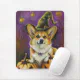Spooky Corgi Dog Halloween Witch Pumpkin Mouse Pad | Zazzle