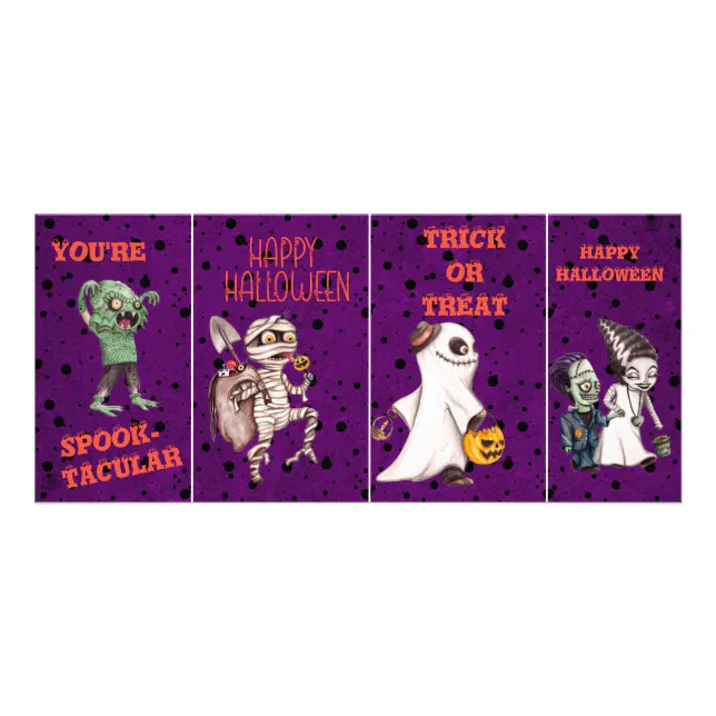 Spooky Creepy Kid's Halloween Classroom Cards | Zazzle