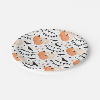 Spooky Cute Halloween Birthday Party Paper Plates | Zazzle