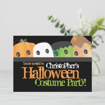 Spooky Cute Halloween Costume Party Invitation | Zazzle