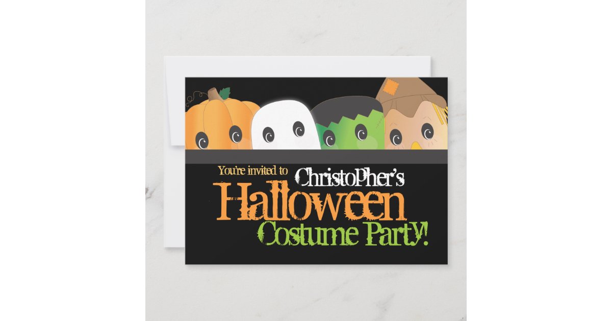 Spooky Cute Halloween Costume Party Invitation | Zazzle