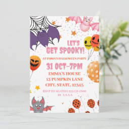 Spooky Cute Halloween Printable Party Invitation | Zazzle