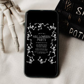 Spooky Dancing Skeletons Halloween Party Invitation | Zazzle