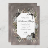 Spooky Elegance Neutral Spider Halloween Invitation | Zazzle