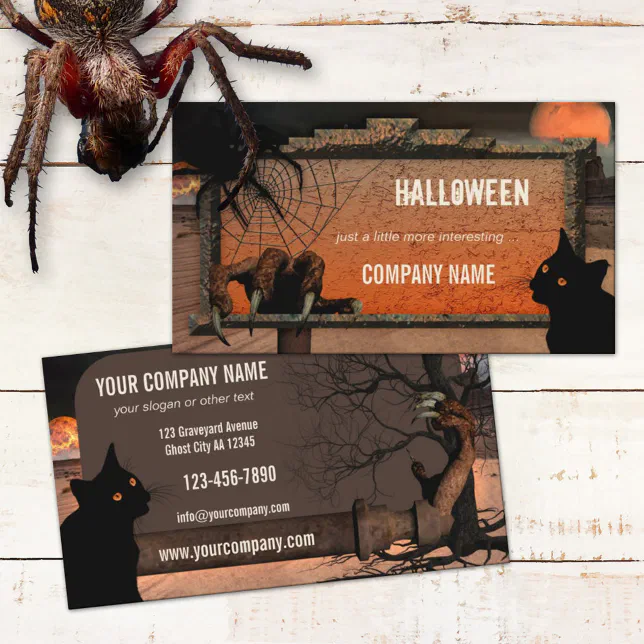 Spooky Fantasy Halloween Business Card | Zazzle