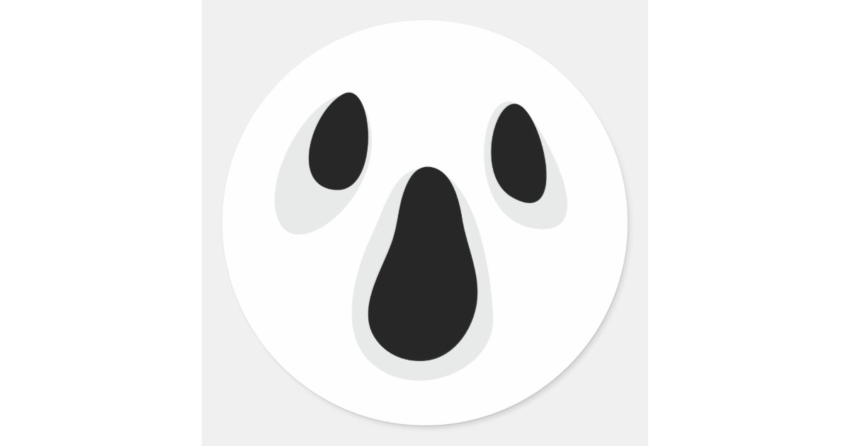 Spooky ghost face Halloween stickers | Zazzle