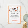 Spooky Ghost Halloween Birthday Thank you card | Zazzle