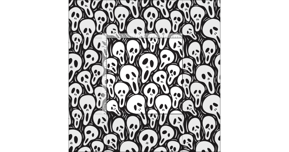 Spooky Ghost Pattern Fabric | Zazzle