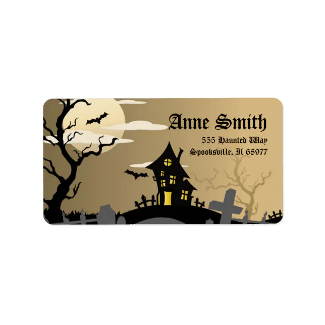 Spooky Halloween Address Labels | Zazzle