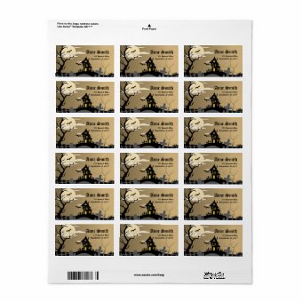 Spooky Halloween Address Labels | Zazzle