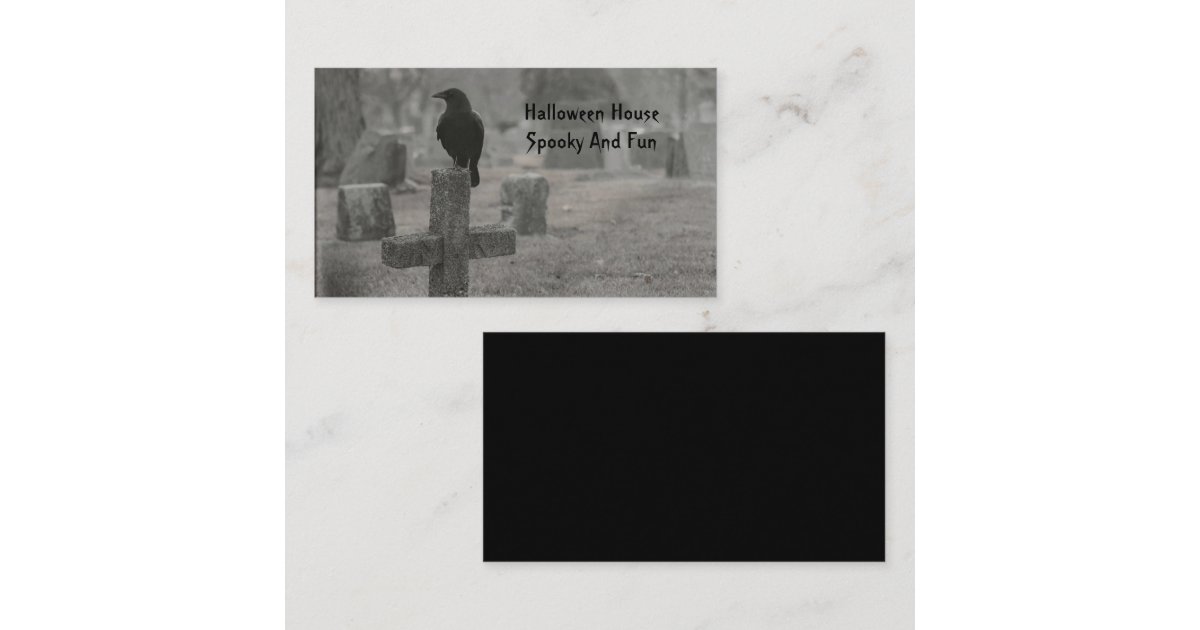 Spooky, Halloween Blackbird Business Card | Zazzle