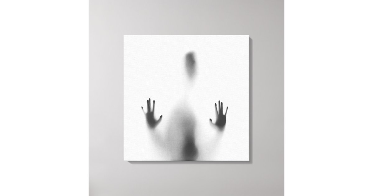 Spooky Halloween Body Shadow Canvas Print | Zazzle