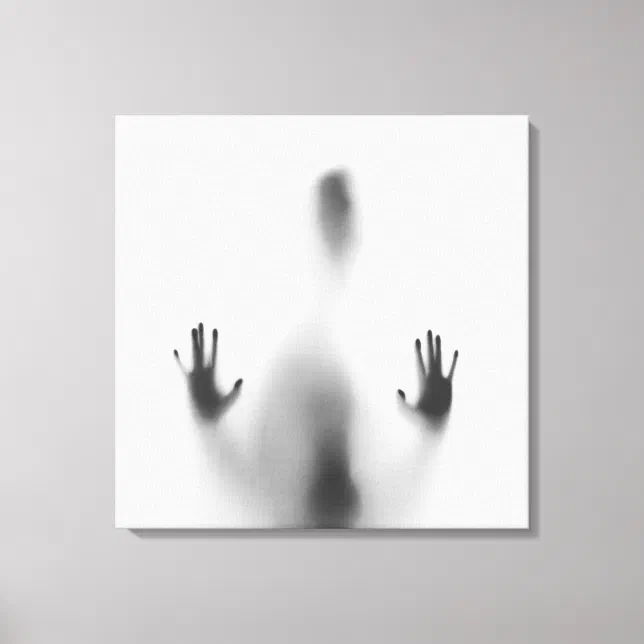 Spooky Halloween Body Shadow Canvas Print | Zazzle