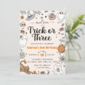 Spooky Halloween Cute Ghost 3rd Birthday Party Invitation | Zazzle