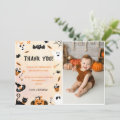 Spooky Halloween Cute Ghost Thank You Card | Zazzle