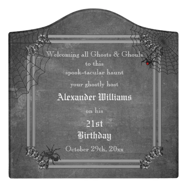 Spooky Halloween Door Sign | Zazzle