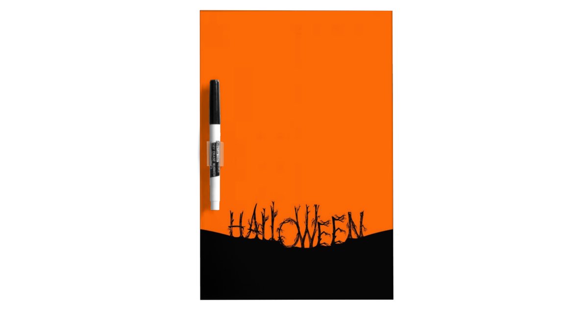 Spooky Halloween Dry Erase Board | Zazzle