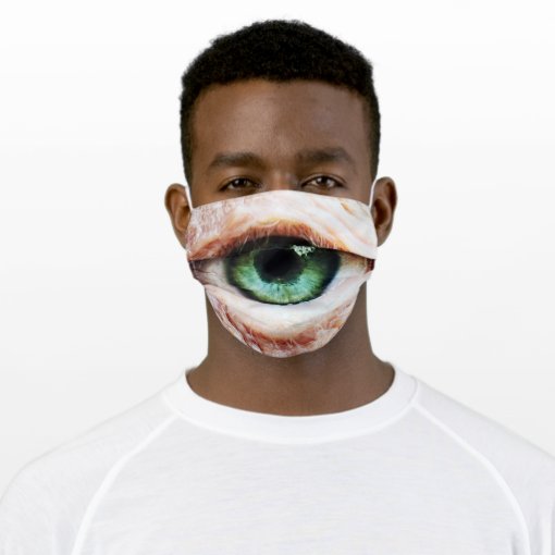 Spooky Halloween & Eyeball - green eye /scary mask | Zazzle