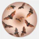 Spooky Halloween Fruit Bats (Flying foxes) Classic Round Sticker | Zazzle