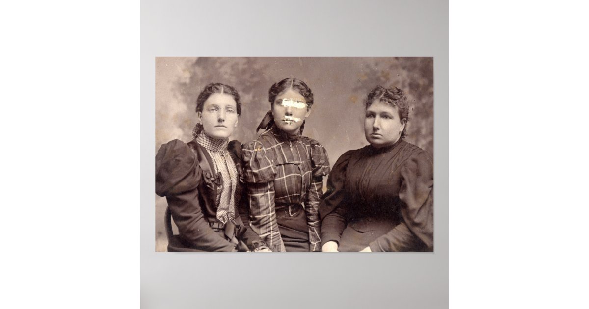 Spooky Halloween Haunted Family Portrait Poster | Zazzle