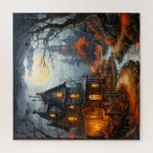 Spooky Halloween Haunted House Jigsaw Puzzle | Zazzle