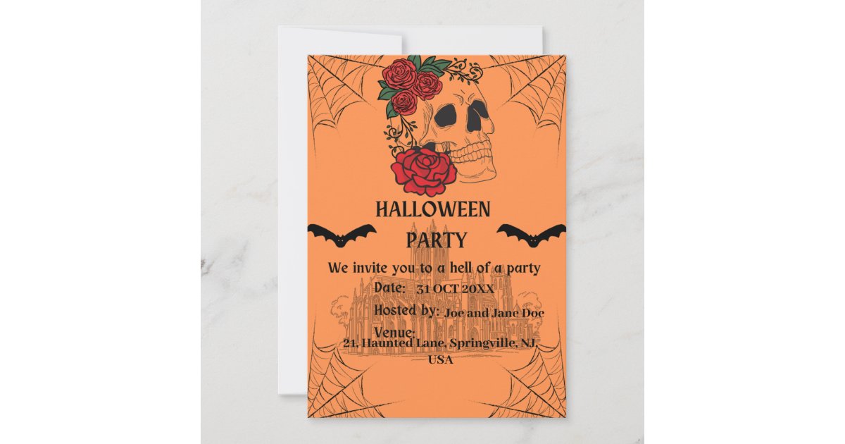Spooky Halloween Invitation Card | Zazzle