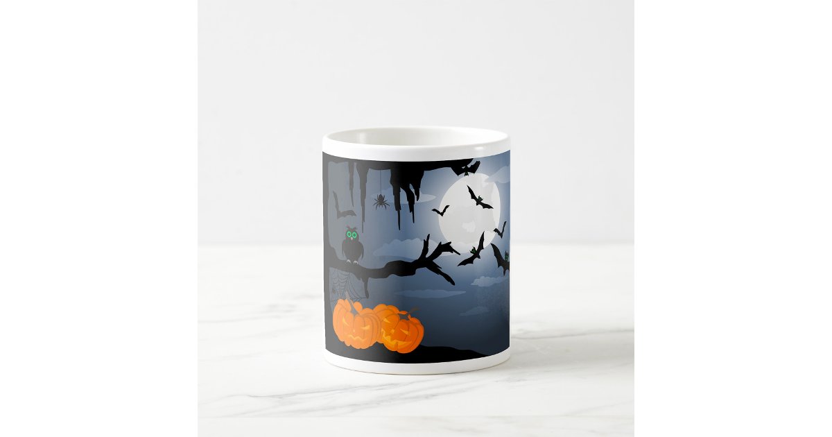 Spooky Halloween Night Scene Coffee Mug | Zazzle