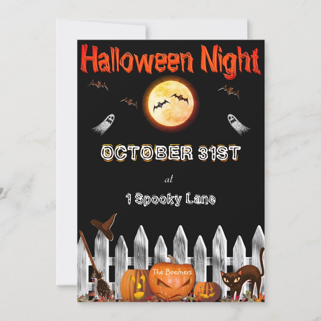 Spooky Halloween Party Invitation | Zazzle