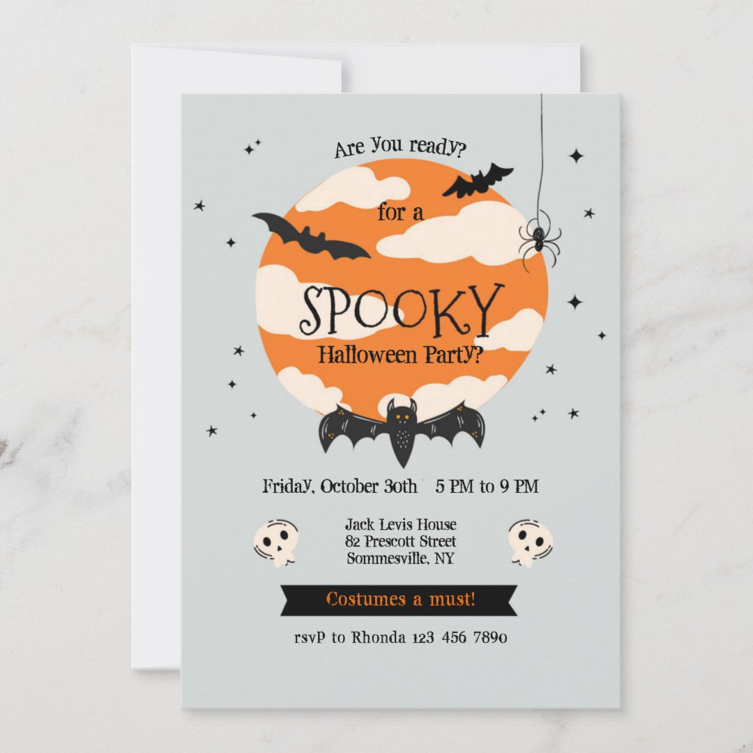 Spooky Halloween Party Invitation | Zazzle