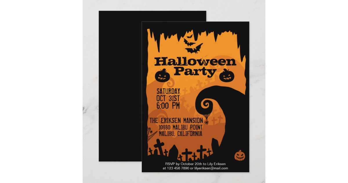 Spooky Halloween Party Invitation | Zazzle