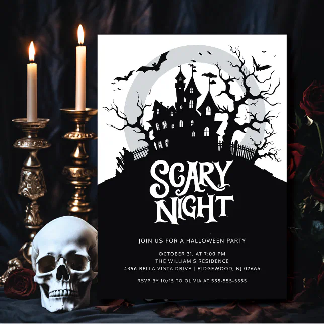Spooky Halloween Party Invitation | Zazzle