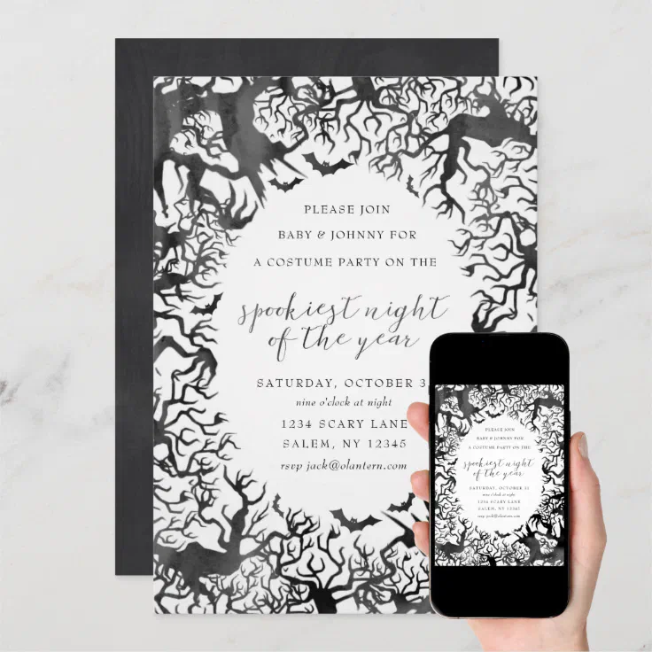 Spooky Halloween Party Invitation | Zazzle