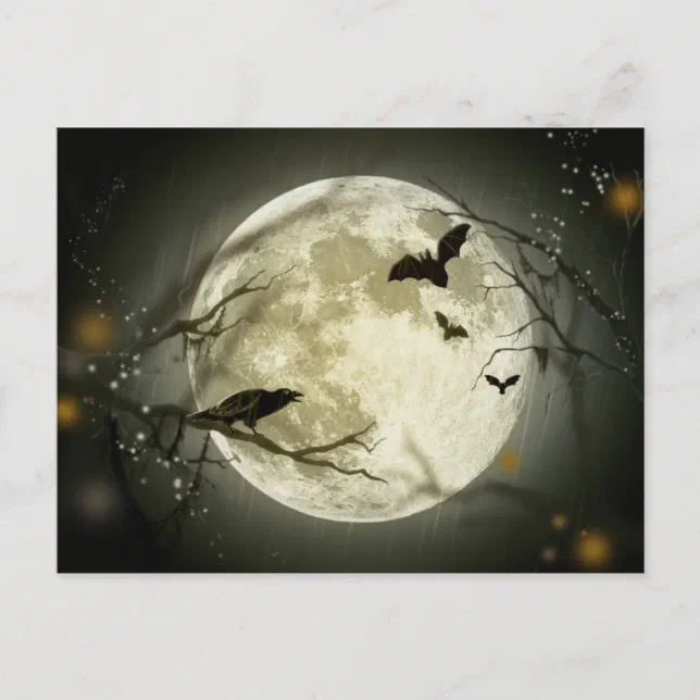 spooky halloween postcard | Zazzle