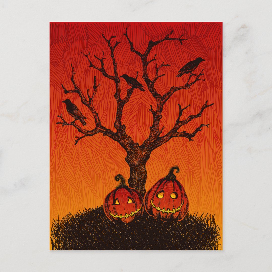 Spooky Halloween Postcard | Zazzle