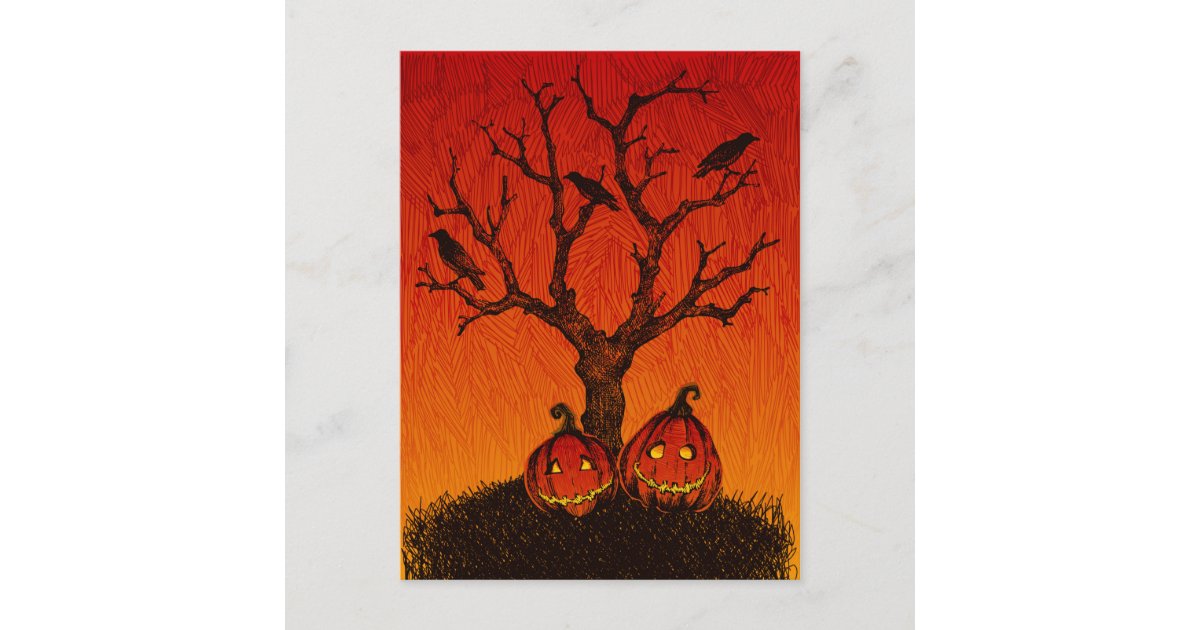 Spooky Halloween Postcard | Zazzle