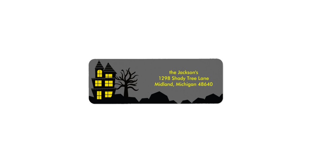 Spooky Halloween Return Address Labels | Zazzle
