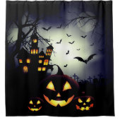 Spooky Haunted Halloween Night Shower Curtain | Zazzle