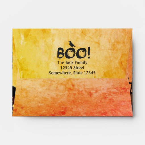 Spooky Haunted House Costume Night Sky Halloween Envelope | Zazzle
