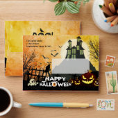 Spooky Haunted House Costume Night Sky Halloween Envelope | Zazzle