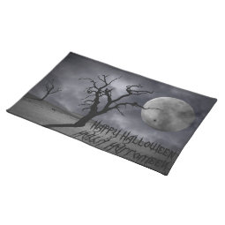 Spooky Landscape Halloween Placemat | Zazzle