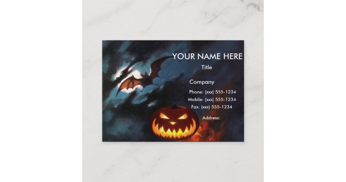 SPOOKY NIGHT designs ~ Business Card | Zazzle