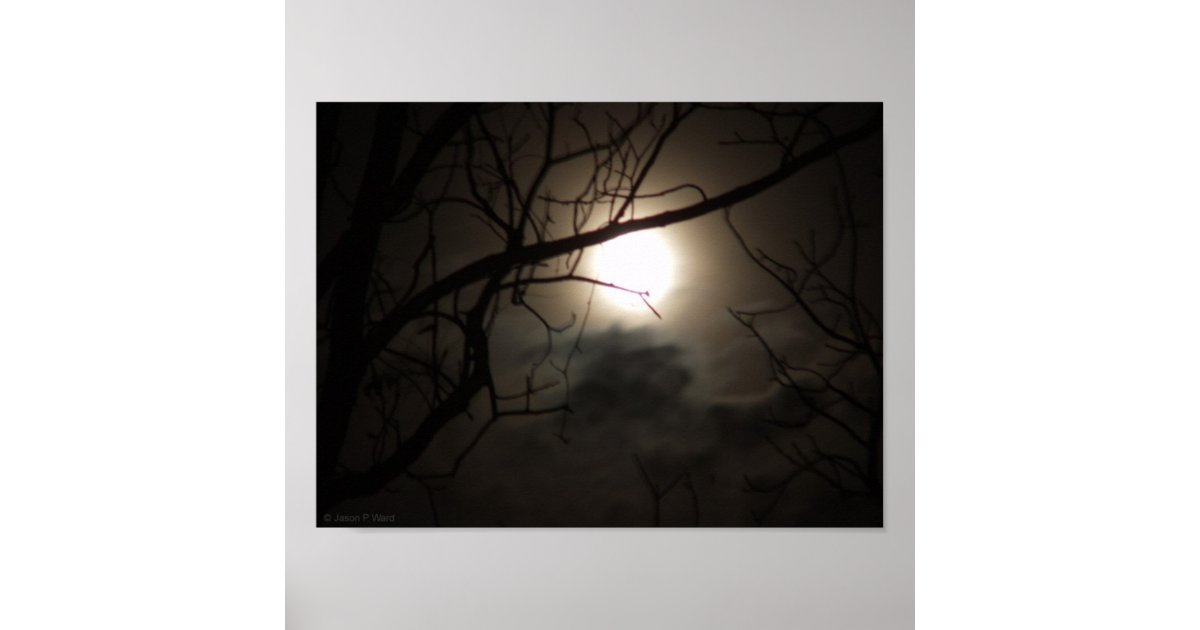 Spooky October Moon Poster | Zazzle