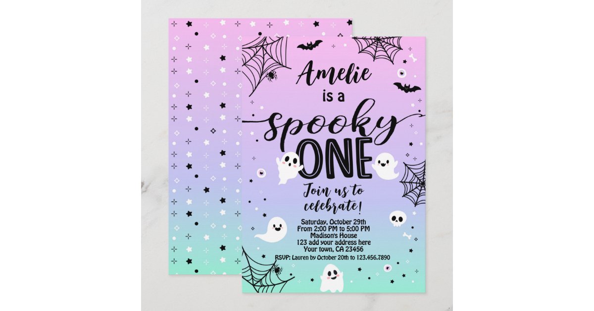 Spooky One, 1st Birthday Halloween Invitation | Zazzle