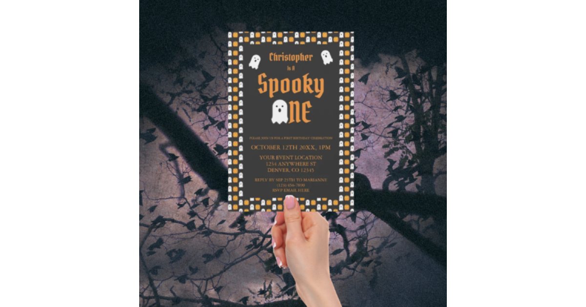 Spooky One 1st Birthday Invitation | Zazzle