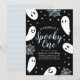 Spooky One Blue Ghost Halloween 1st Birthday Invitation | Zazzle
