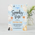 Spooky One Blue Halloween Boy First Birthday Party Invitation | Zazzle